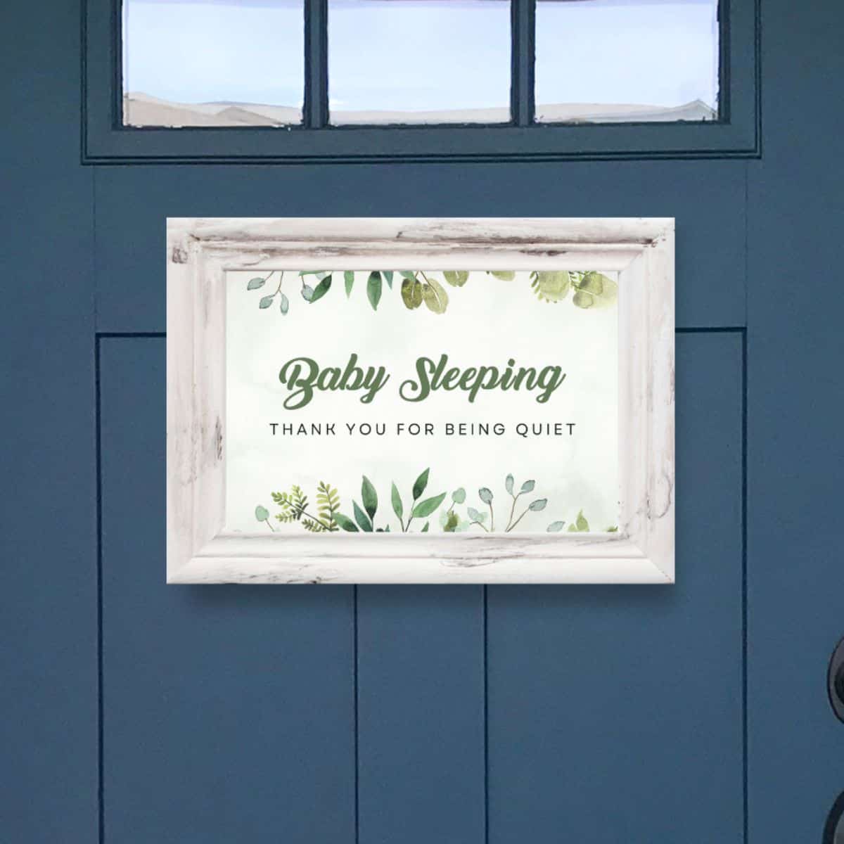 Free Printable Baby Sleeping Door Signs - Parks Elevated Design