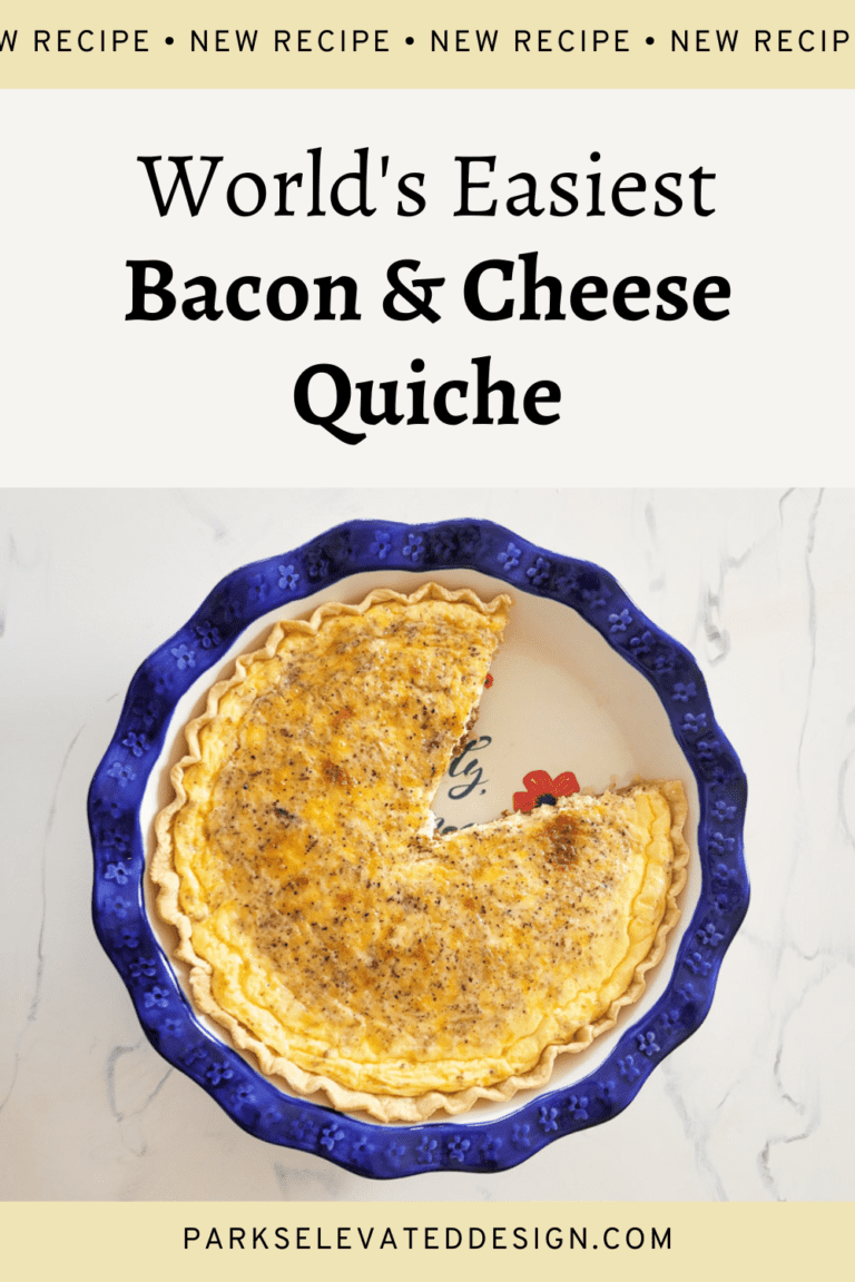 World's Easiest Bacon and Cheese Quiche Recipe - Parks Elevated Design